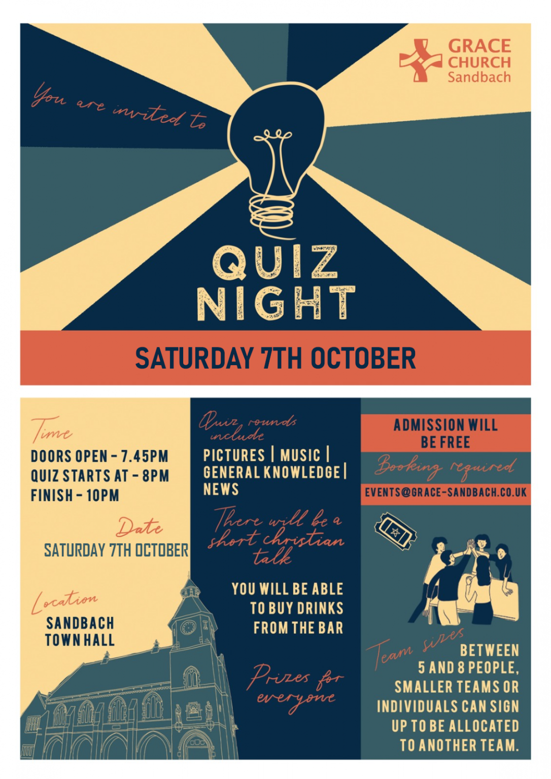 October Quiz Flyer | Grace Church Sandbach